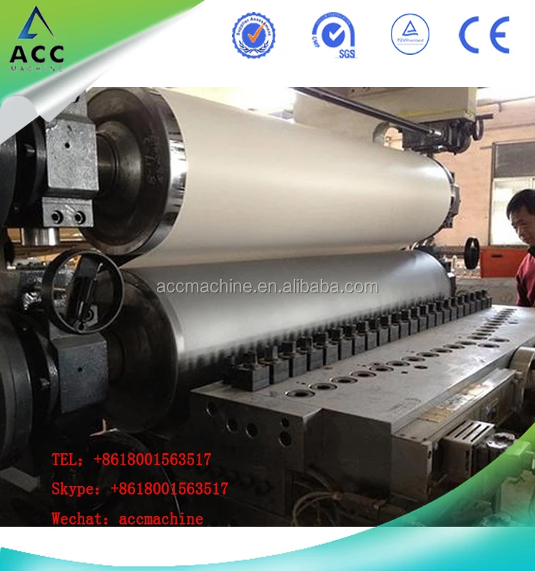 Pvc Sheet/film Three Rolls Calendering Extruder Production Line Making ...