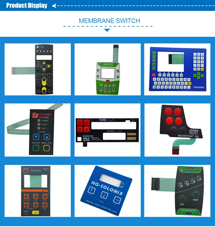 Custom flexible push button control panel matrix membrane switch panels ...