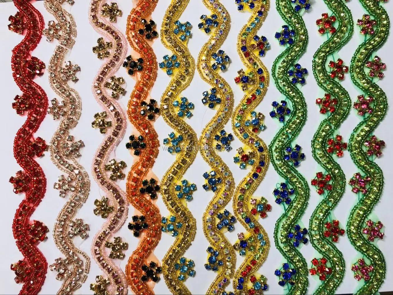 Colorful Decorative Iron On Trims - Buy Bling Bling Decorative Trims ...