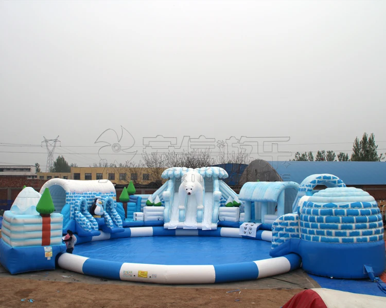 Inflatable Water Park Inflatable Polar Bear Water Park For Kids - Buy ...