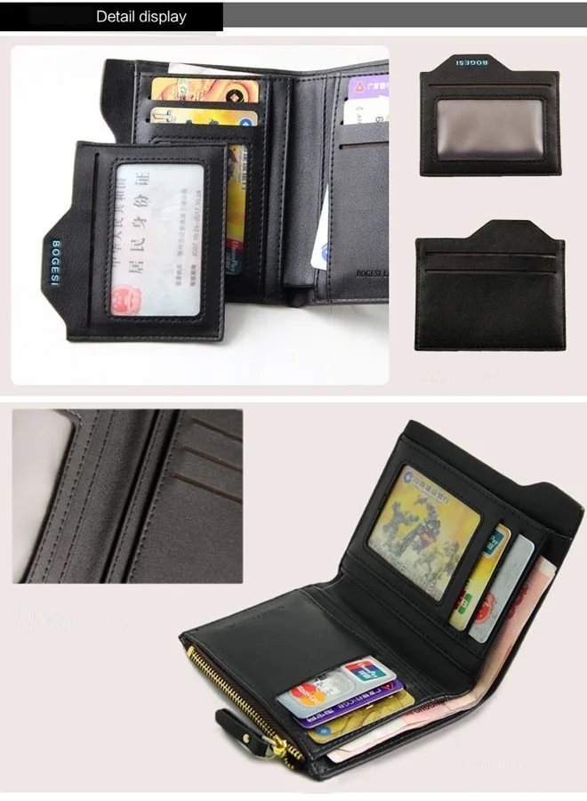 BOGESI Men's Short Wallet - Classic & Fashionable Design