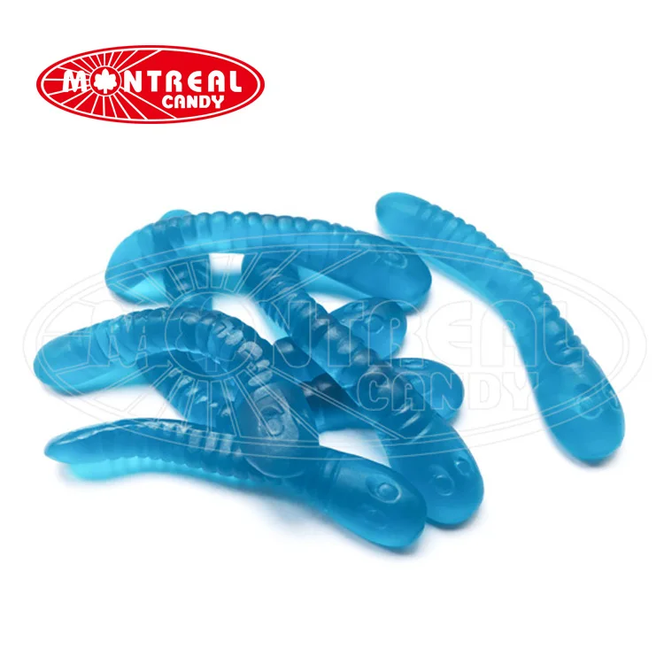 G0239 Dark Blue Raspberry Gummy Worms Halal Candy - Buy Gummy Worms ...