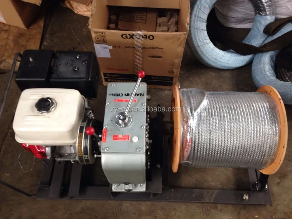 5 Ton Gasoline Engine Wire Rope Capstan Pulling Winch - Buy Engine ...