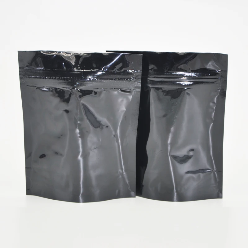 Resealable Zip Lock Poly Bags Lightproof Black Plastic Ziplock Baggies ...