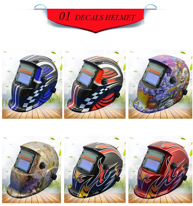 Red Steel Paper Handheld Full Face Adjustment Darkening Welding Mask ...