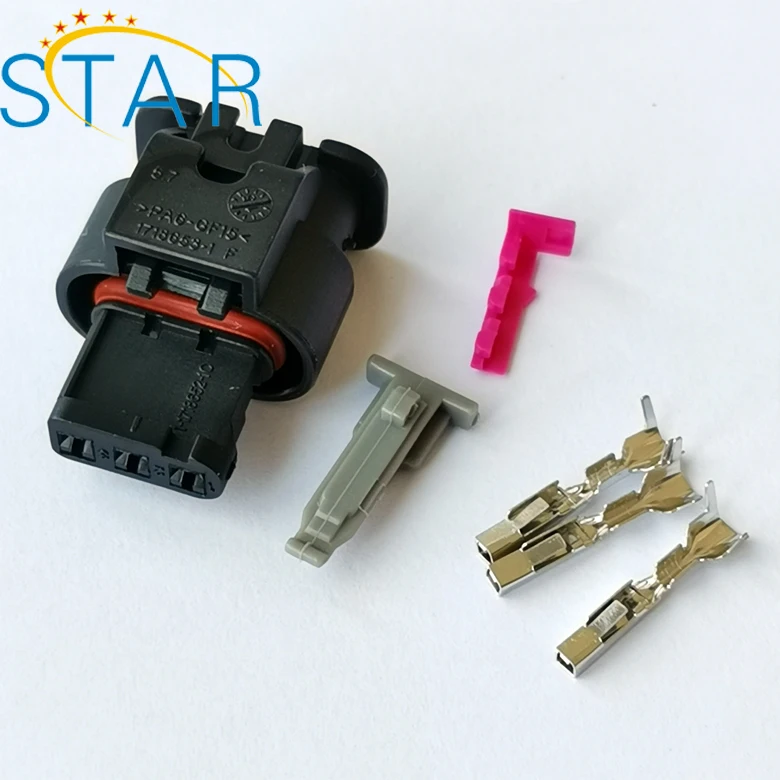 Automotive Connector 3 Pin Waterproof Male Female Car Wire Harness Terminal