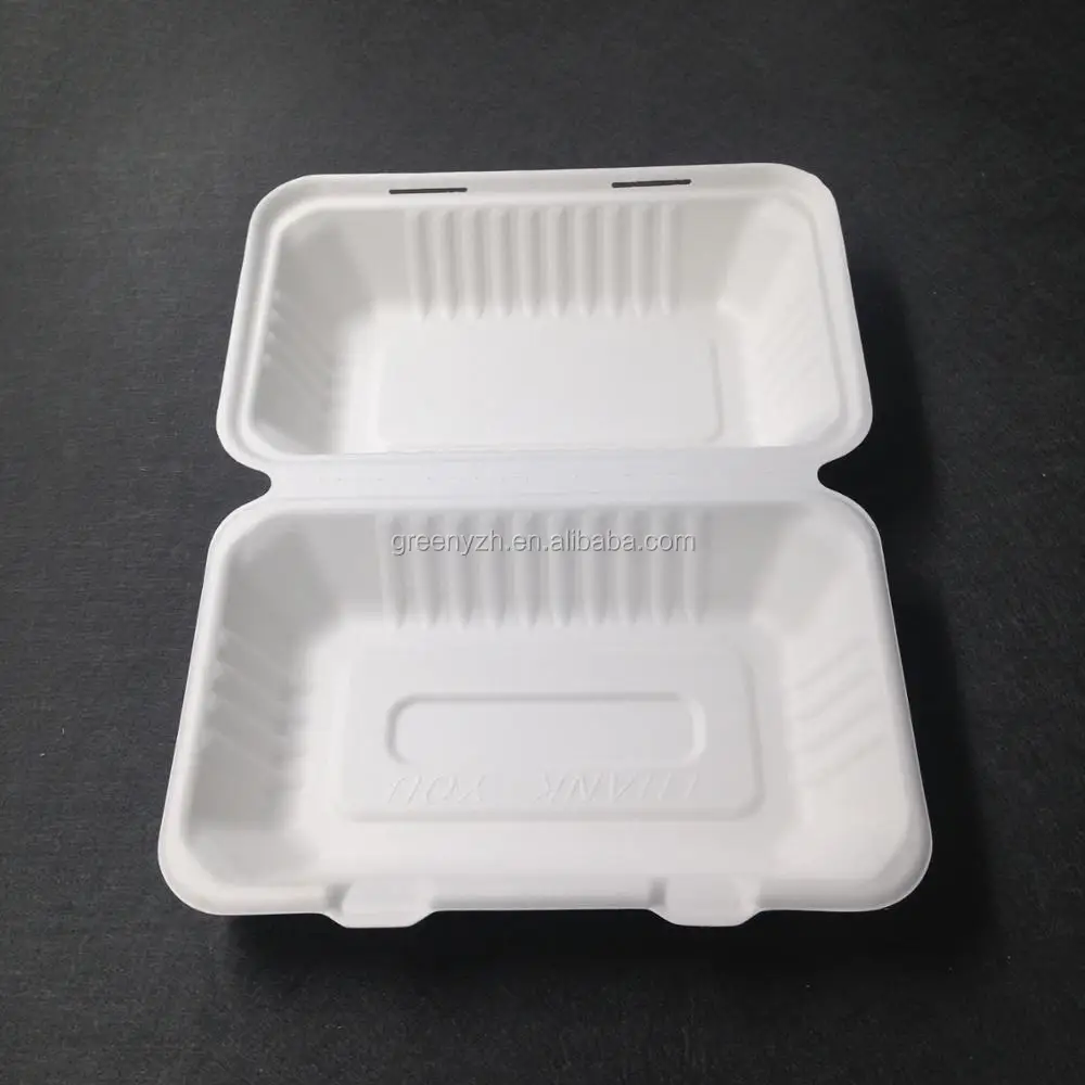 Disposable Bamboo Pulp Molded Packaging Biodegradable Food Box ...