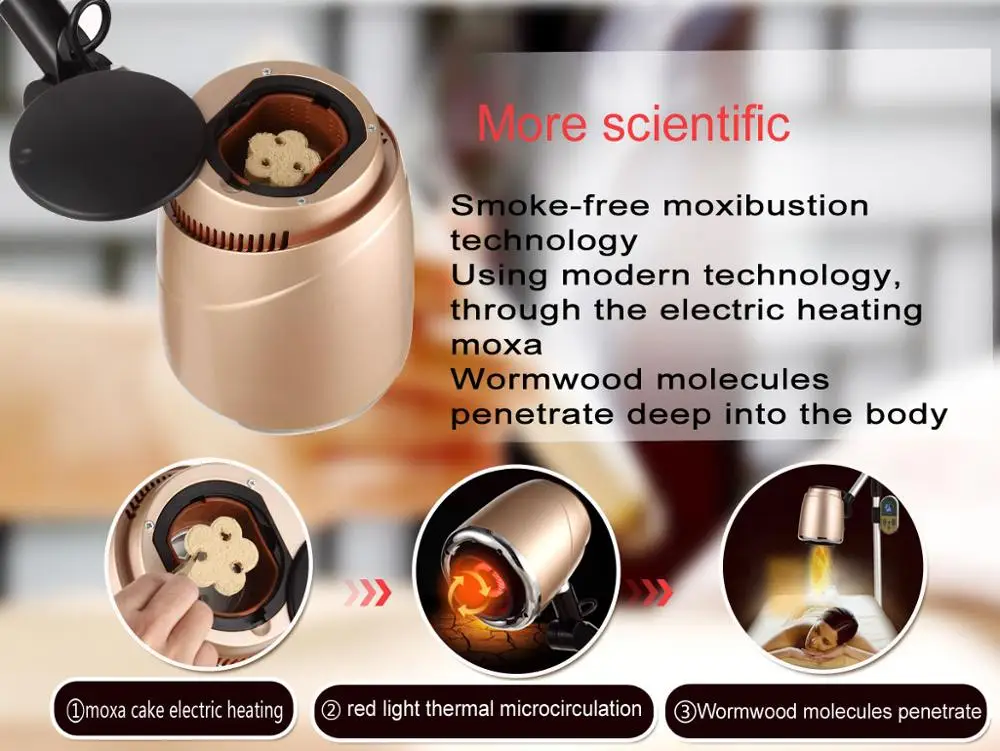 Smokeless Moxa Cone Moxibustion Lamp Traditional Chinese Medical ...