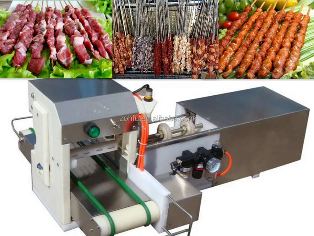 Mutton Threading Machine Beef Kebab String Machine Lamb Skewer Wearing ...