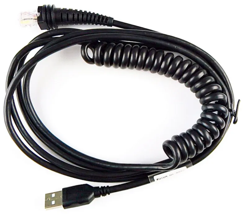 9ft 3m Cba-r02-c09par Coiled Retractable Rs232 Symbol Barcode Scanner ...