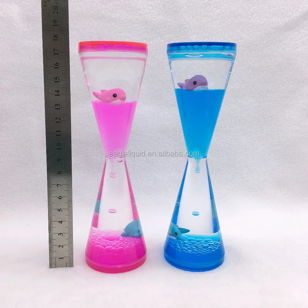 Round Liquid Sand Timer Acrylic Hourglass - Buy Liquid Motion Timer Toy ...