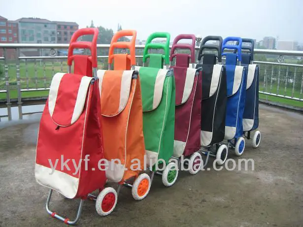 Foldable Big Vegetable Shopping Trolley with Wheels