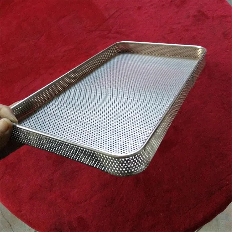 Stainless Steel Tray Perforated with Small Holes - Durable & Versatile