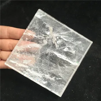 Natural Rock Quartz Crystal Square Slice Rock Crystal Quartz Stone ...