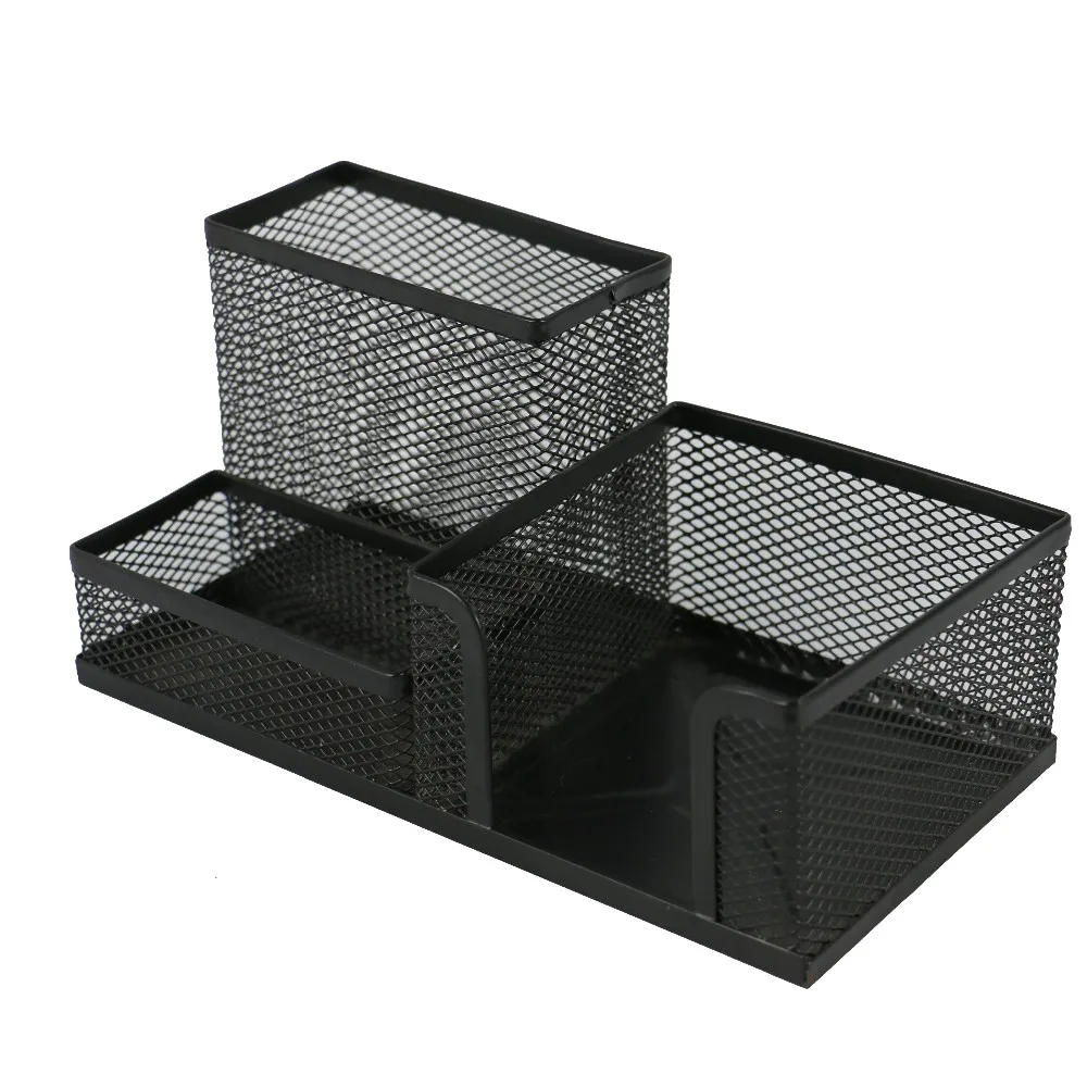 Wideny Office Stationery Supply Black Metal Wire Mesh Desk Set With ...