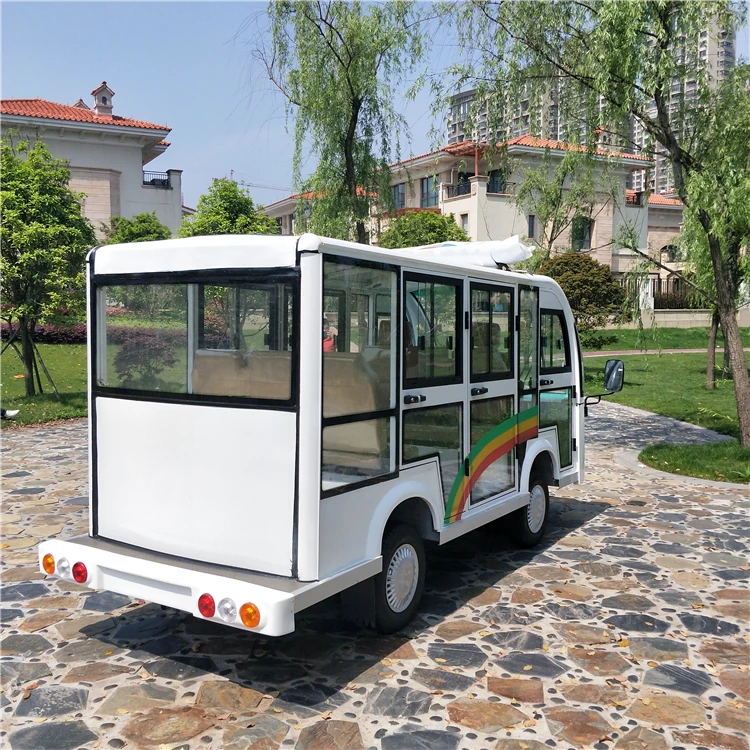 Fully Enclosed Mini Shuttle Bus Sightseeing Bus Tourist Car With Door ...