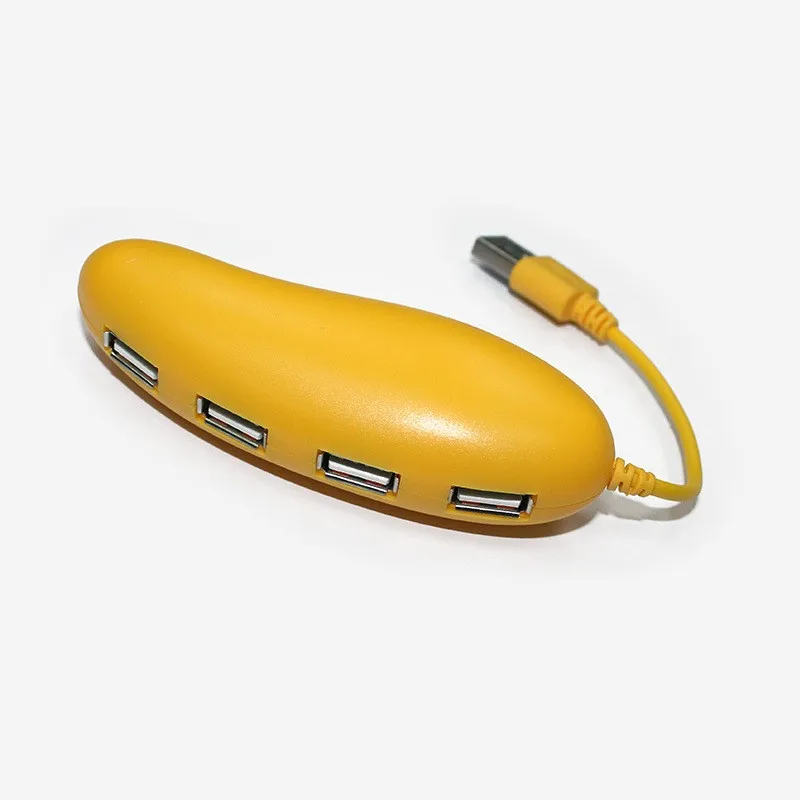 Funny Fruit Pea Banana Mando Shaped USB Hub 4 Port
