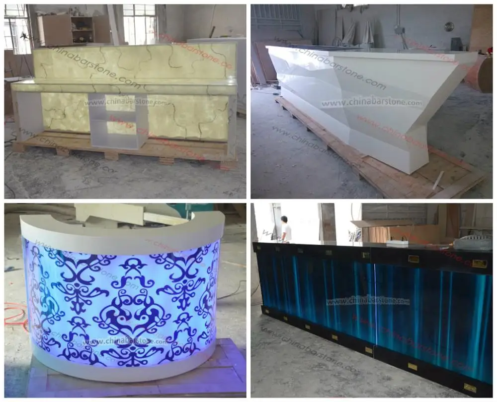Contemporary Bar Furniture Led Commercial Bar Counter Modern Circular ...