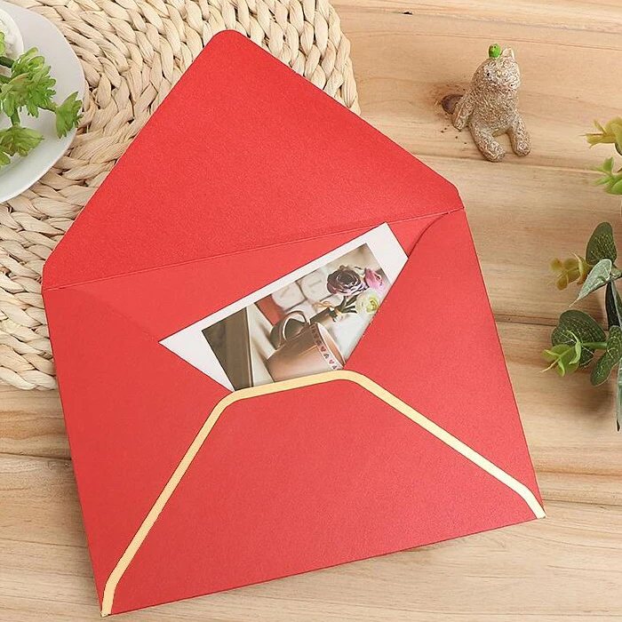 Custom Fancy Silk Red Packet Envelope Making With Logo Printed - Buy ...
