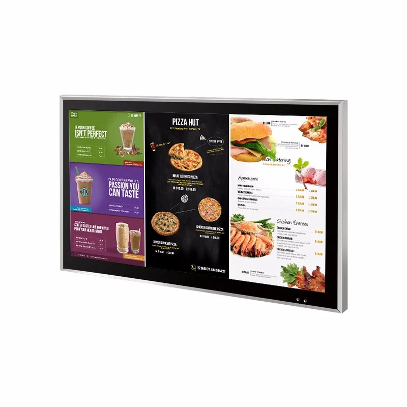 42 Inch Full Hd Wall Mounted Fast Food Lcd Digital Menu Board For ...
