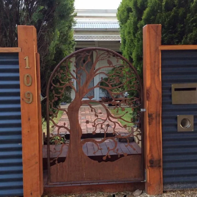 Corten Steel Garden Gate With Your Design - Buy Corten Steel Gate ...