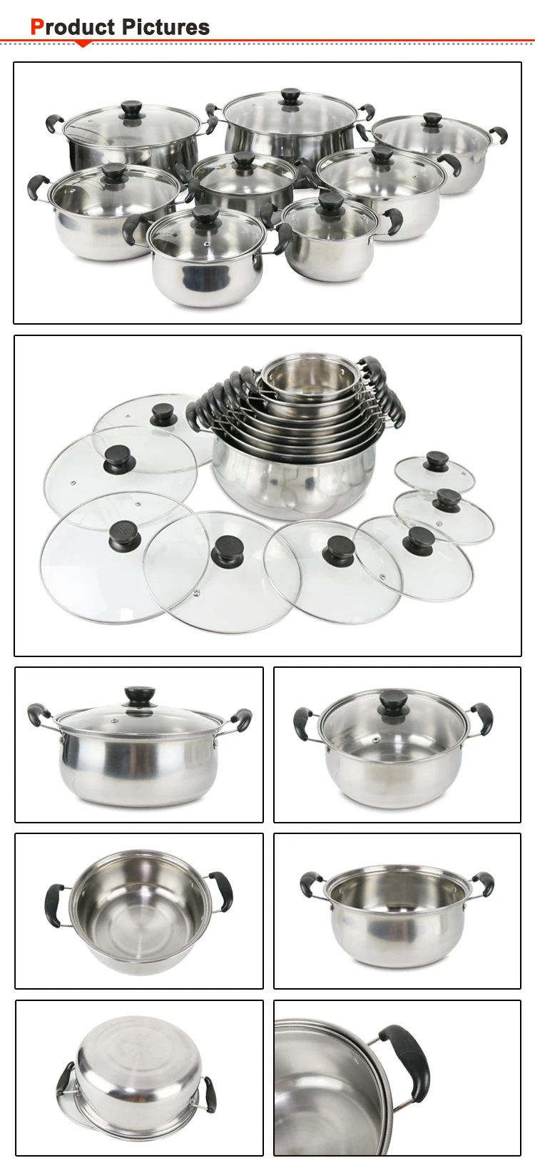 16pcs Big Indian Cooking Pots/pot Ware Cookware Set - Buy Indian ...