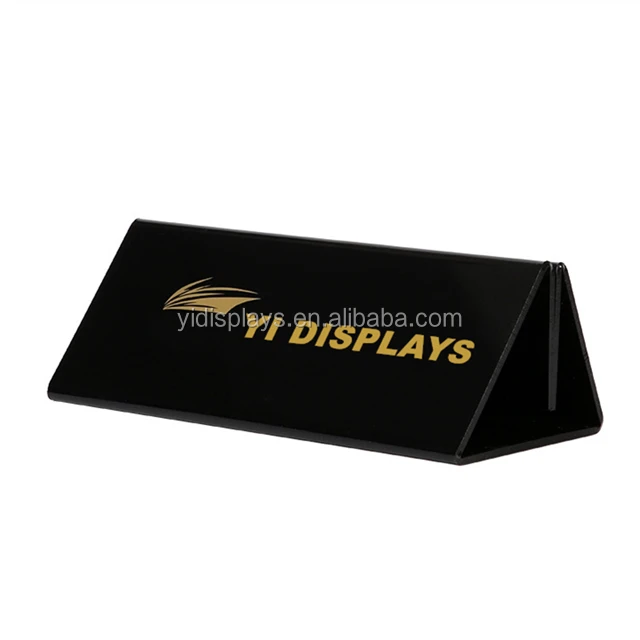 Acrylic Logo Block Triangle Shaped Table Stand Menu Holder Stand - Buy ...