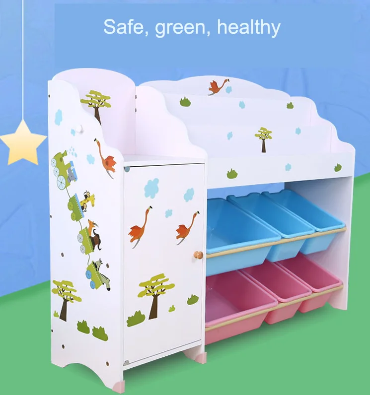 Rak Mainan Kayu Besar Desain Modern Rak Buku Tiga Kayu Untuk Mainan Dan ...