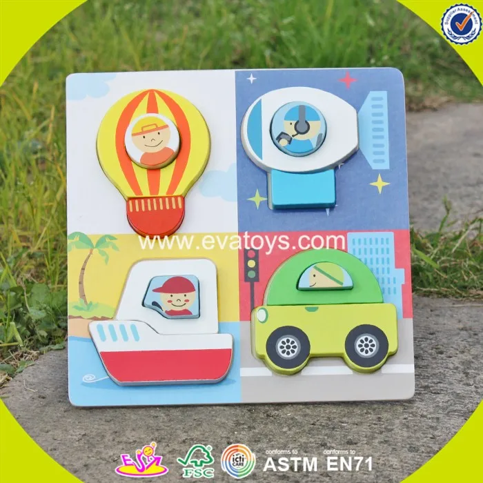 Toy New Design Educational Wooden Jigsaw Puzzle Identify Transports ...