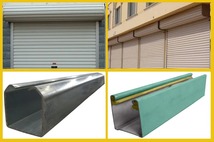 Metal Roller Shutter Door Guide Rails Cold Roll Forming Machine 50-50 ...