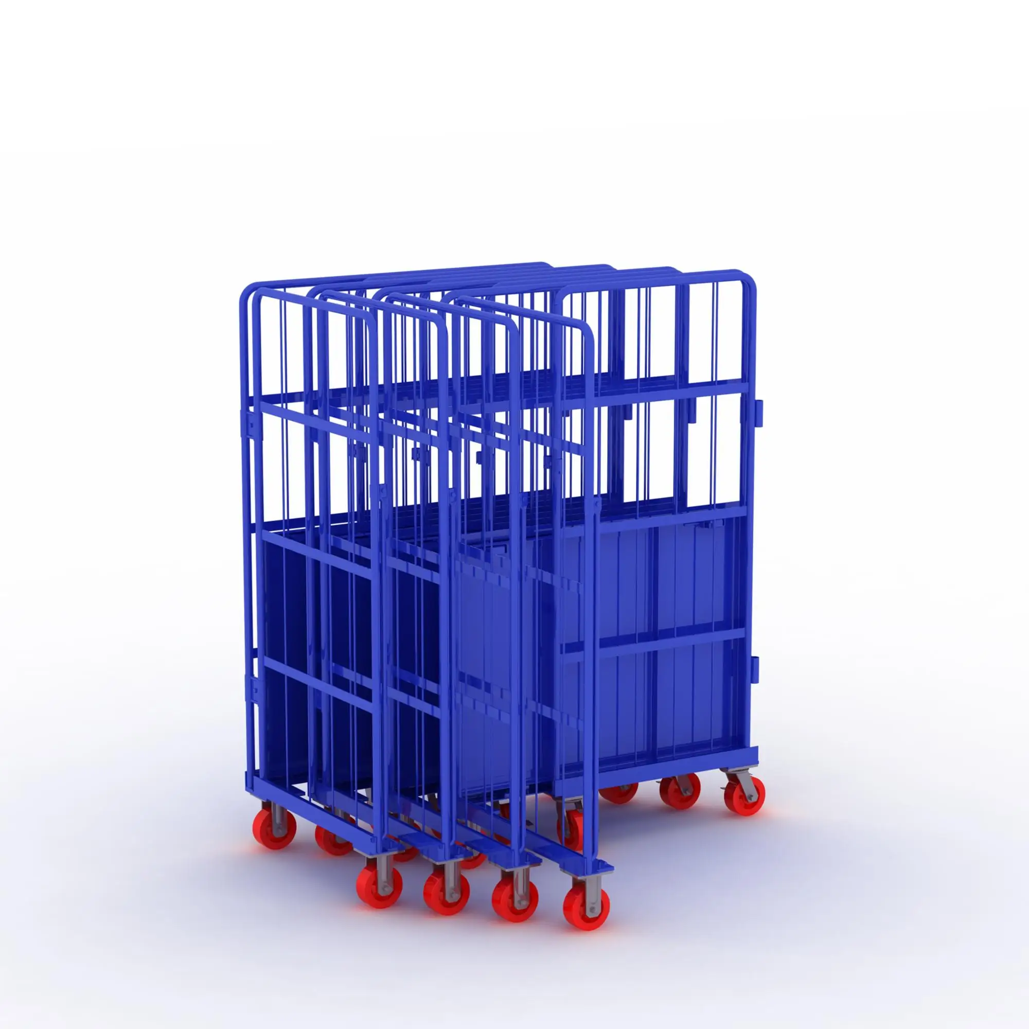 Galvanized Foldable Stacking Warehouse Rolling Cage Steel Cart - Buy ...