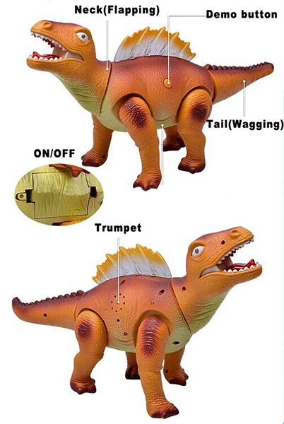 Walking Spinosaurus Model Toy Plastic Bo Dinosaur With Light And Sound ...
