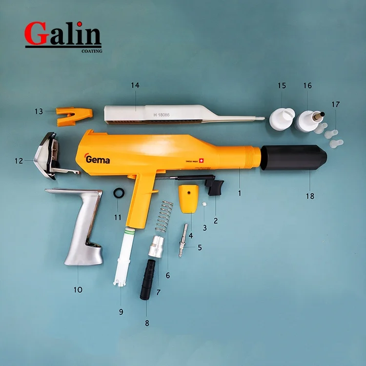 Optiselect Gm02 Powder Coating Machine Spare Parts With Spray Gun ...