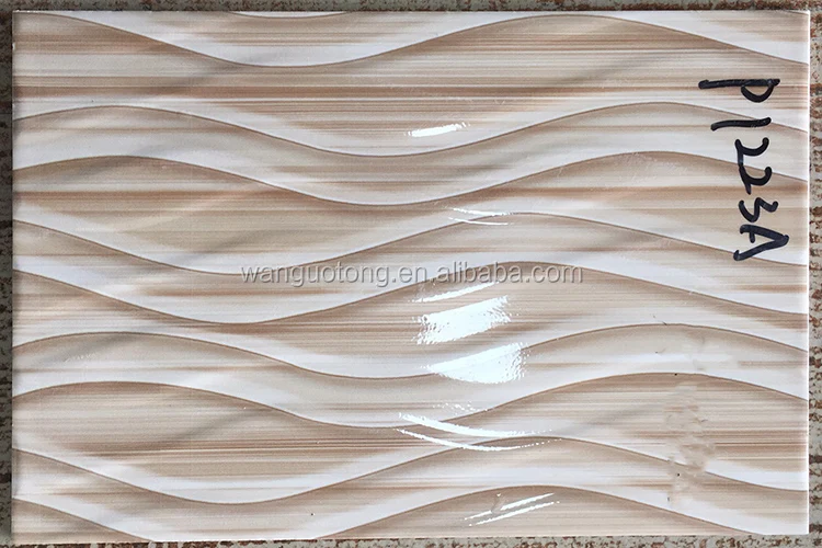 Italy Design 20x30 Beige Color 3D Wave Surface Ceramic Tiles