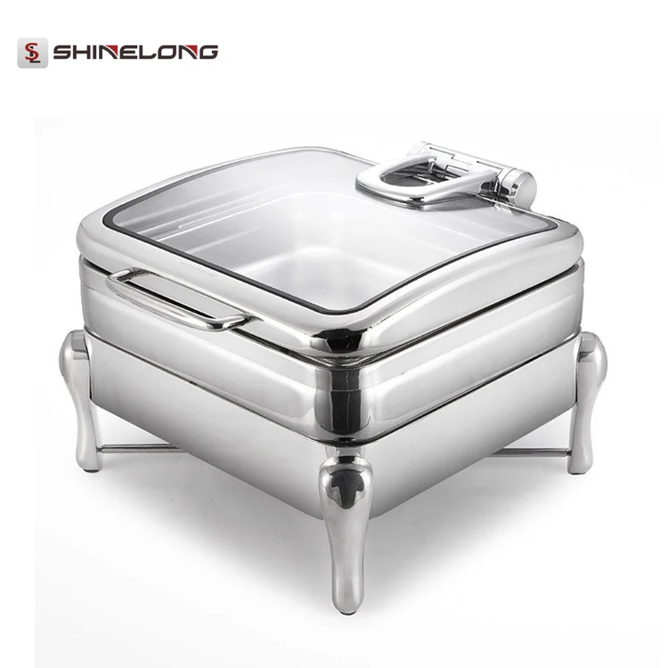 Luxury Buffet Equipment - Square Single Pan Chaffing Dishes