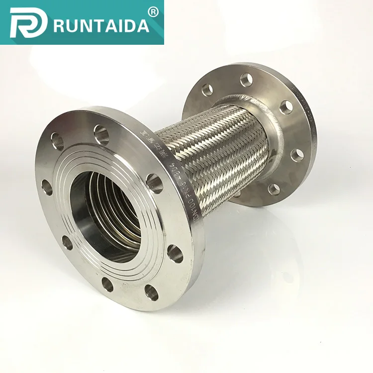 Flange Type Connector SS304 Braided Bellows Stainless Steel Flexible ...