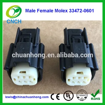 Molex Mx 150 Male Female Connector 6 Pin Black Housing Plug Extension ...