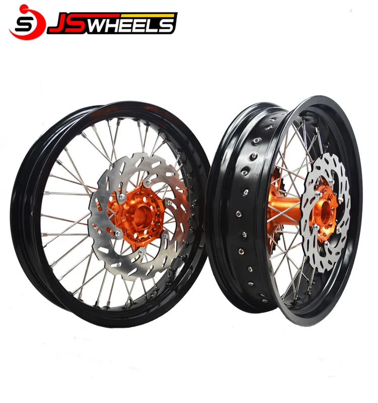 Supermoto Wheels 17 Inch Aluminum Alloy Motorcycle Wheels For Exc Sxf
