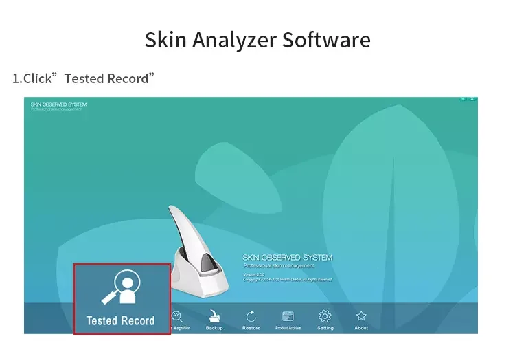 Portable Skin Scanner - Analyze Acne, Moisture & Wrinkles