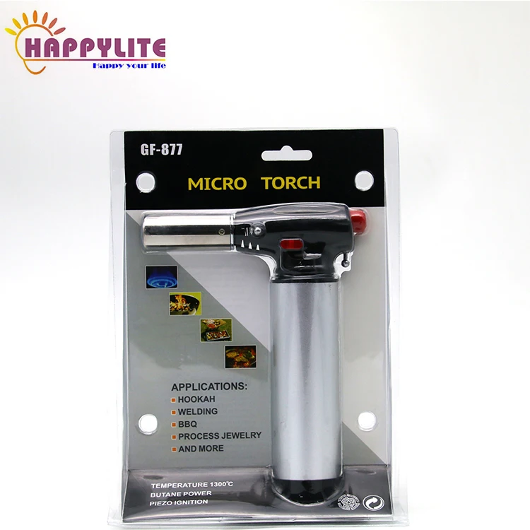 Portable Butane Gas Torch with Adjustable Flame for Cooking