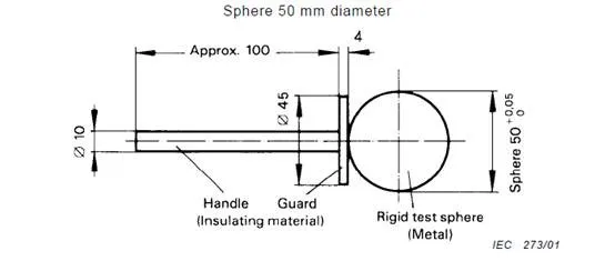 IEC 61032 Figure 1 50N Force Test Finger Probes - Sonda De Teste IEC