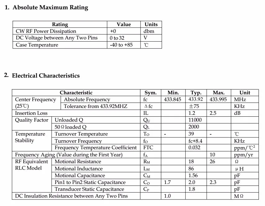R433 D11 SAW Resonators 433.92mhz 3pins Crystal Resonator 433mhz(id ...