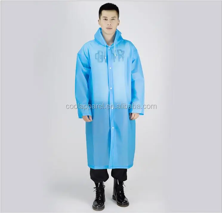 High Quality Rain Coat Poncho Customized Logo Printed Long Reusable Pla Pvc Eva Pu Pe Waterproof ...