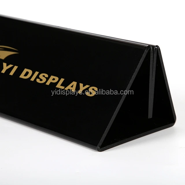 Acrylic Logo Block Triangle Shaped Table Stand Menu Holder Stand - Buy ...