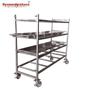 SUS 3041 Stainless Steel Mortuary Body Tray with Drainage