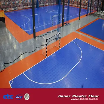 Plastic Portable Futsal Court Pp Flooring Interlocking Tiles With Good ...