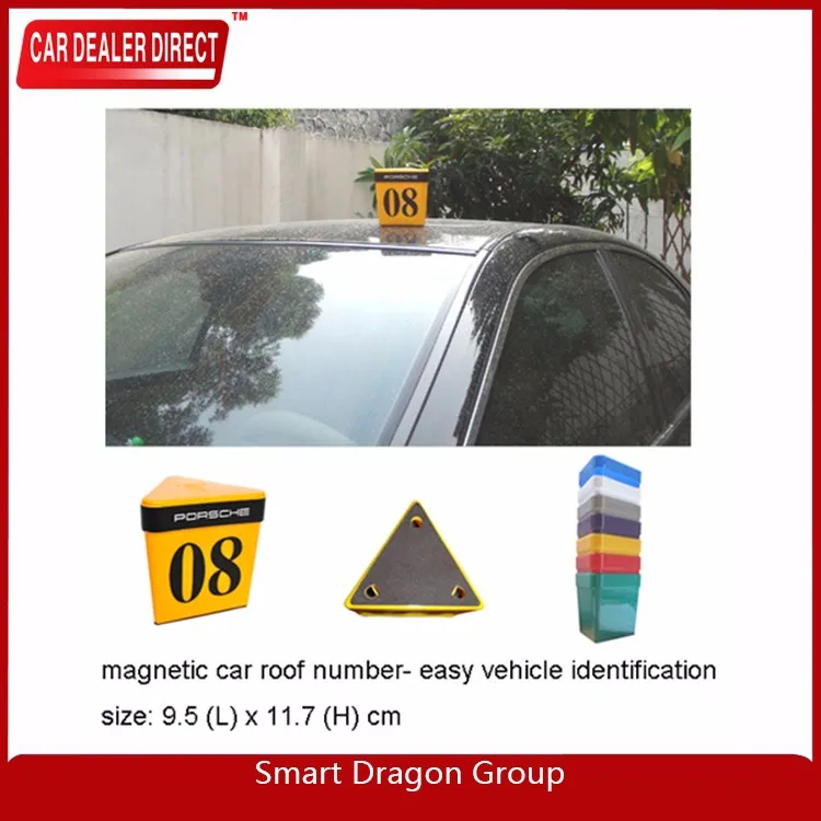 Colorful Reusable Magnetic Car Roof Number Block Car Top Hats For Car ...