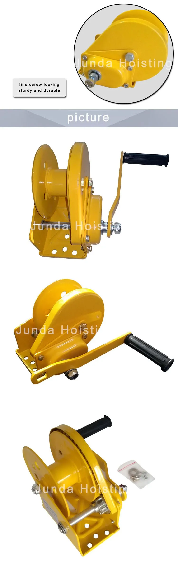 800LBS Manual Lifting Hand Winch - Self-Locking & Durable