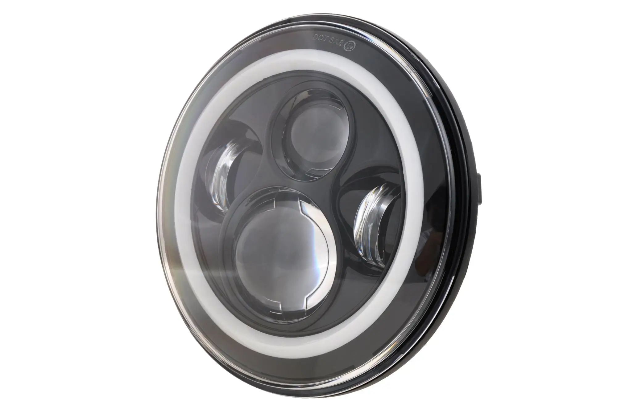 Loyo 7" Round Led Headlight For Jeep Wrangler,Black Led Headlight 7inch ...