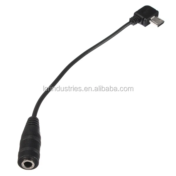 Male Micro USB Jack to 3.5MM Female Socket Audio Cable